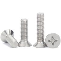 China 304 M8 Stainless Steel Cross Recessed Flat Pan Head Countersunk Head Machine Screws 100% Inspection Before Shipment for sale