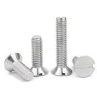China Customized All Sizes GB68 M8 Stainless Steel Slotted Flat Countersunk Head Machine Screw 75mm Perfect for Your Industry for sale
