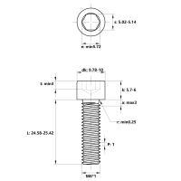 China M6*25mm Black Finish GB70 Grade 8.8 Din 912 Carbon Steel Screw Allen Hexagon Socket Head Cap Screws Control for Fastening for sale