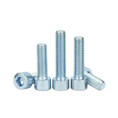 China GB70 White Blue Zinc Hex Round Head Galvanizing Screw Hexagon Socket Head Screw M5 Hot Item in Metric Measurement System for sale
