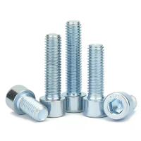 China GB70 White Blue Zinc Hex Round Head Galvanizing Screw Hexagon Socket Head Screw M5 Hot Item in Metric Measurement System for sale