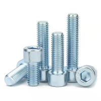 China GB70 White Blue Zinc Hex Round Head Galvanizing Screw Hexagon Socket Head Screw M5 Hot Item in Metric Measurement System for sale