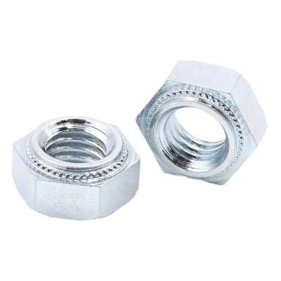 China Zinc Plated Carbon Steel Hex Clinch Nuts M6 M8 M10 M12 Press Threaded Insert for sale