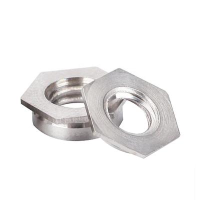 China 8.72mm Small Hole Diameter Right Hand Thread Stainless Steel Hexagon Head Flush Nut Flat Nut Inlaid Flakes Nut for and Best for sale