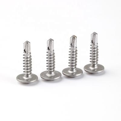 China ST4.2*16mm Stainless Steel Large Flat Head Cross Round Head Washers Screw Drilling Tail Self Tapping Self-drilling Dovetail Screws for sale