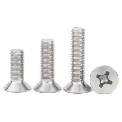 China Customized Stainless Steel Phillips Cross Recessed Flat Countersunk Head Machine Screw DIN965 for Various Applications for sale