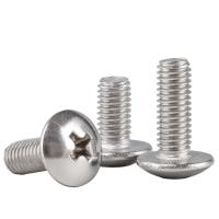 China Round Head Machine Wire Pan Head Screw Plain Finish Cross Mushroom Head Bolt Grade Class 8 for sale