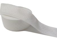 China White Woven Jacquard Webbing Roll 4.5cm Wide Poly Cotton Webbing for sale