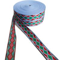 China Woven 1.5 Inch Polyester Webbing Jacquard Elastic Band Pantone Color for sale