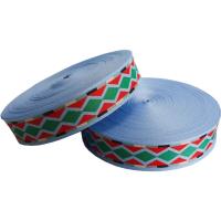 China Woven 1.5 Inch Polyester Webbing Jacquard Elastic Band Pantone Color for sale