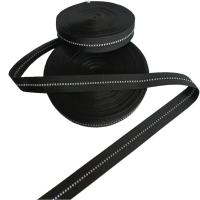 China 2cm Black Polyester Reflective Webbing Tape For Clothing Custom for sale