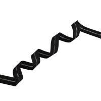 China 2cm Black Polyester Reflective Webbing Tape For Clothing Custom for sale