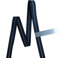 China 2cm Black Polyester Reflective Webbing Tape For Clothing Custom for sale