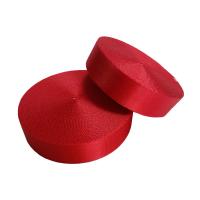China Red 2.5cm Nylon Webbing Canvas Woven 25mm Nylon Strap Non Elastic for sale