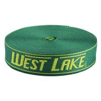 China Nylon Polyester Jacquard Webbing Tape 2.6cm Width Green Elastic Band for sale