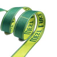 China Nylon Polyester Jacquard Webbing Tape 2.6cm Width Green Elastic Band for sale