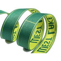 China Nylon Polyester Jacquard Webbing Tape 2.6cm Width Green Elastic Band for sale
