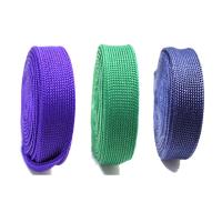 China Ribbon Rainbow Polyester Webbing 10mm Width Hair Bows Woven Webbing for sale