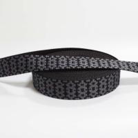 China High Tenacity Jacquard Webbing 100 Polyester Black Elastic Loops For Shoes for sale