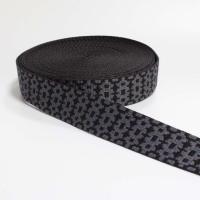 China High Tenacity Jacquard Webbing 100 Polyester Black Elastic Loops For Shoes for sale
