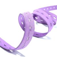 China Adjustable Buttonhole Elastic Webbing 20mm Elastic Strap With Button Holes for sale