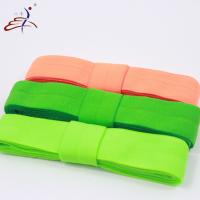 China Wide 20mm Foldable Elastic Webbing Band Orange Bias Binding Tape for sale