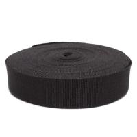 China 3.5cm Black Elastic Webbing High Tenacity Woven Polyester Elastic Band for sale