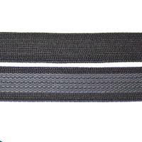 China Grey 20mm Anti Slip Webbing Tape Polyester Flat Elastic Band for sale