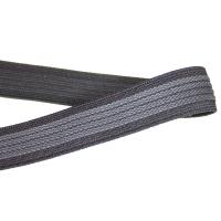 China Grey 20mm Anti Slip Webbing Tape Polyester Flat Elastic Band for sale