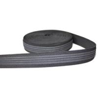 China Grey 20mm Anti Slip Webbing Tape Polyester Flat Elastic Band for sale