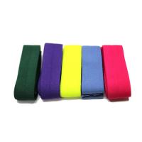 China Yellow 2cm Flat Nylon Elastic Webbing 20mm Fold Over Elastic Ribbon for sale