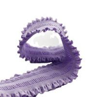 China Purple Knitted 5.5cm Lace Elastic Band 55mm Polyester Webbing Straps for sale
