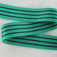China 40mm Upholstery Elastic Band Green Elastic Webbing For Outdoor Furniture for sale