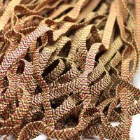 China Knitted 3mm-10mm Braided Elastic Cord Double Fold Bias Tape Quilt Binding for sale