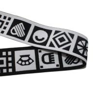 China Printed 40mm Nylon Webbing Jacquard Elastic Band For Shoes Bags for sale