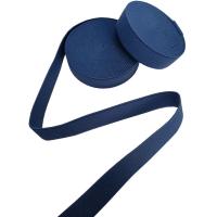 China Brushed Polyester Elastic Webbing 25mm Elastic Band Dark Blue for sale
