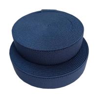 China Brushed Polyester Elastic Webbing 25mm Elastic Band Dark Blue for sale