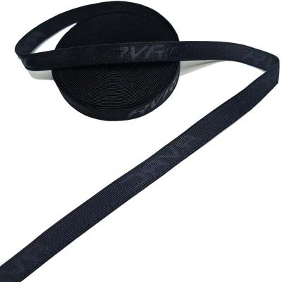 China Folding Embossed Elastic Band 10mm Polyester Webbing Tape Colorful for sale