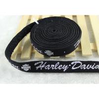 China Black 20mm Jacquard Elastic Webbing Polyester Rubber Elastic For Dress for sale