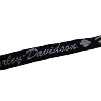 China Black 20mm Jacquard Elastic Webbing Polyester Rubber Elastic For Dress for sale