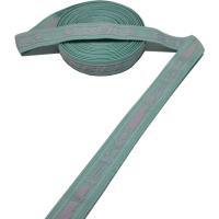 China Width 2cm Metallic Webbing Anti Slip Elastic Band Knitted Green for sale