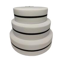 China 40mm Polyester Elastic Webbing Knitted Nylon Elastic Tape White And Black for sale
