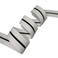 China 40mm Polyester Elastic Webbing Knitted Nylon Elastic Tape White And Black for sale