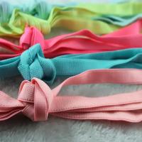 China Braided 10mm Nylon Webbing Spandex Bra Elastic Band Blue Green Pink for sale