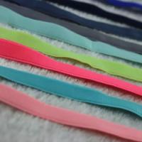 China Braided 10mm Nylon Webbing Spandex Bra Elastic Band Blue Green Pink for sale