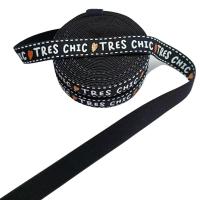 China Lettered 20mm Elastic Webbing Custom Printed Elastic Band Nylon And Latex for sale