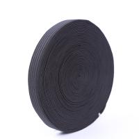 China Woven Rubber Anti Slip Webbing 25mm Black Elastic Band For Sewing for sale