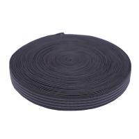 China Woven Rubber Anti Slip Webbing 25mm Black Elastic Band For Sewing for sale