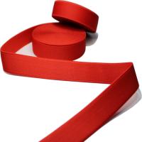 China Bodybuilding Latex Resistance Band Polyester Elastic Webbing 2.5cm Red for sale