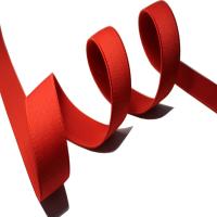 China Bodybuilding Latex Resistance Band Polyester Elastic Webbing 2.5cm Red for sale